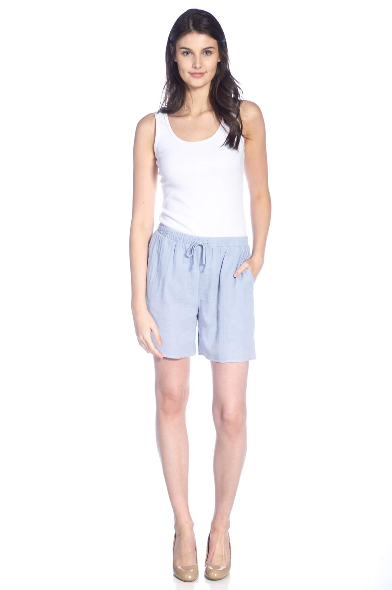 Pull-On Short with Elasticised Drawstring Waist and Pockets - DKR ...
